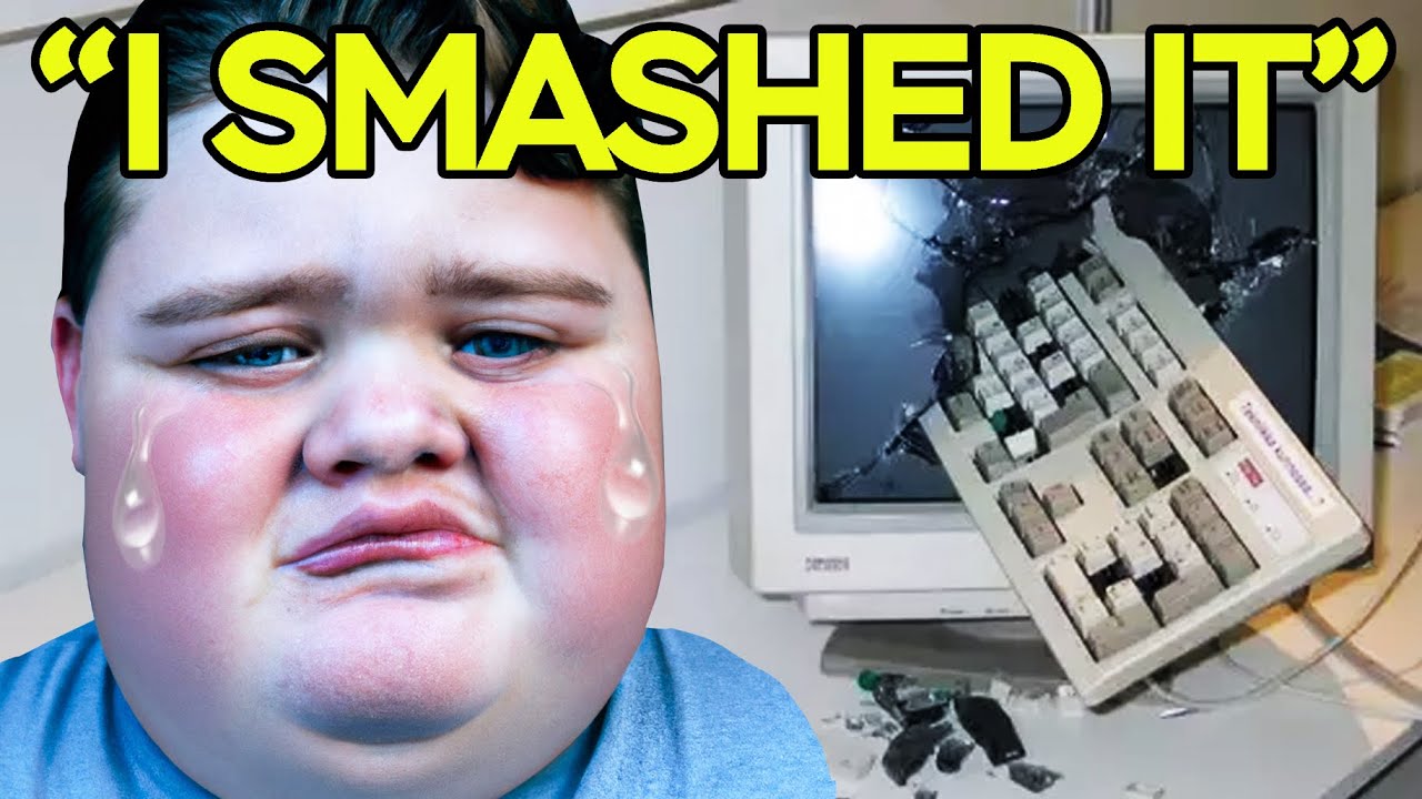 My Spoiled Little Brother SMASHES His Computer - YouTube