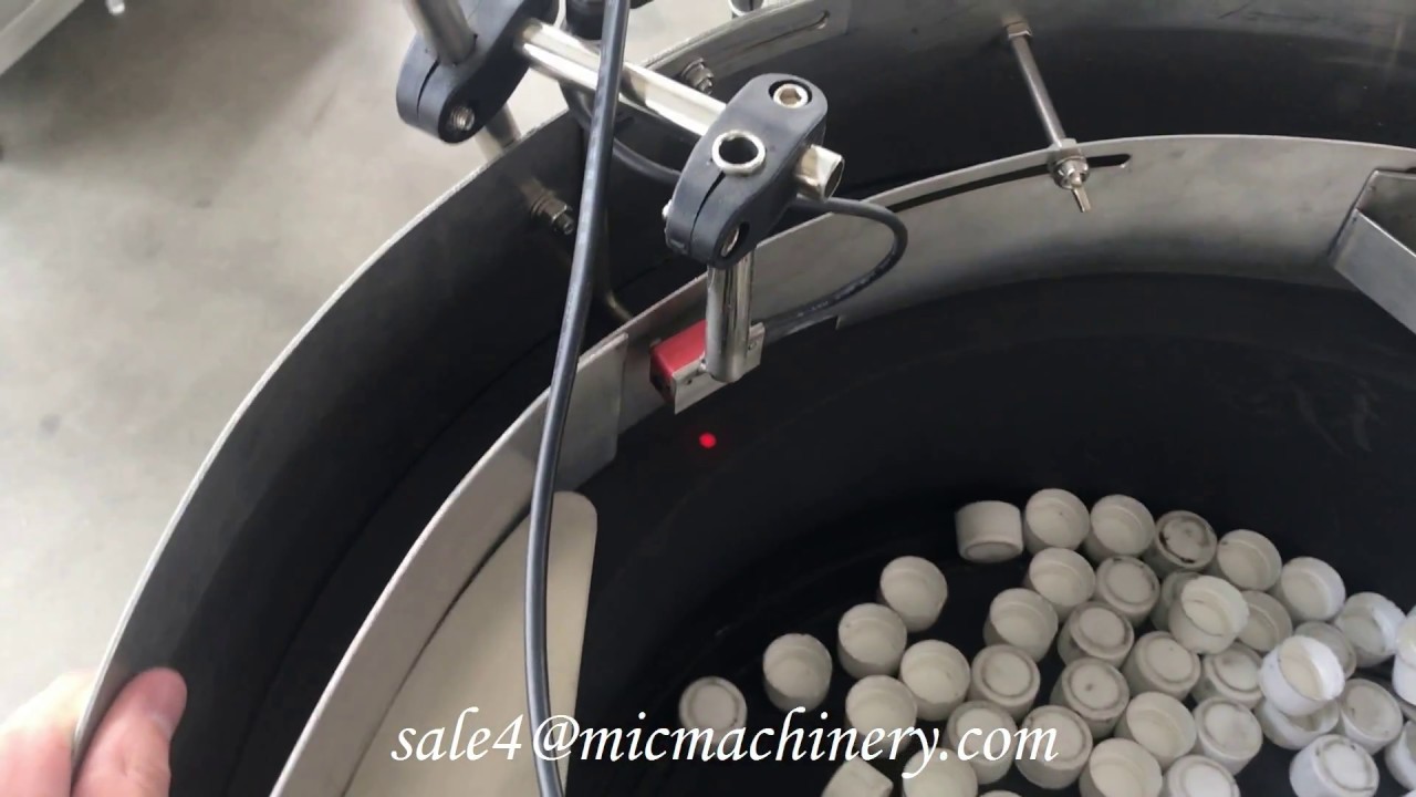 Cap automatic screening in sorting system of capping machine - YouTube