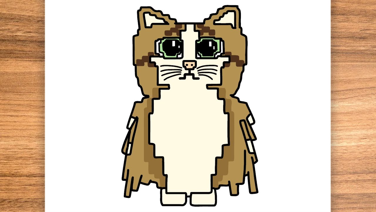 How to draw Meowl Steal a Brainrot Roblox step by step - YouTube