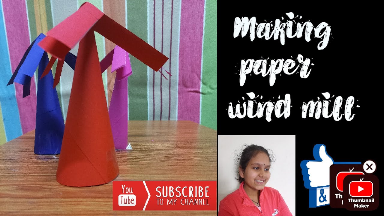 Making paper windmill #papercraft - YouTube