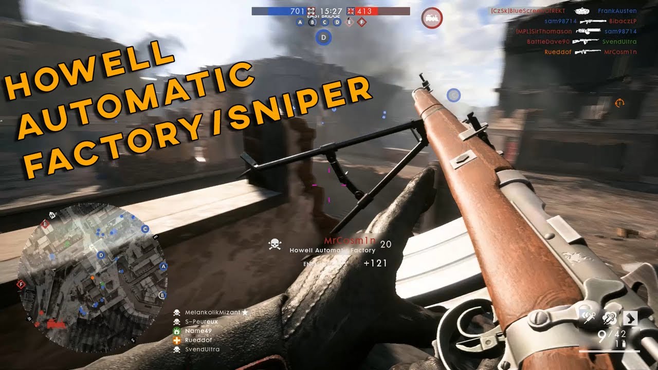 Battlefield 1 - Howell Automatic Factory/Sniper (2021) - YouTube