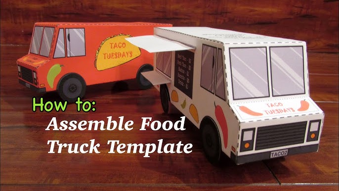 Free Printable 3d Food Truck Template - Printable Templates