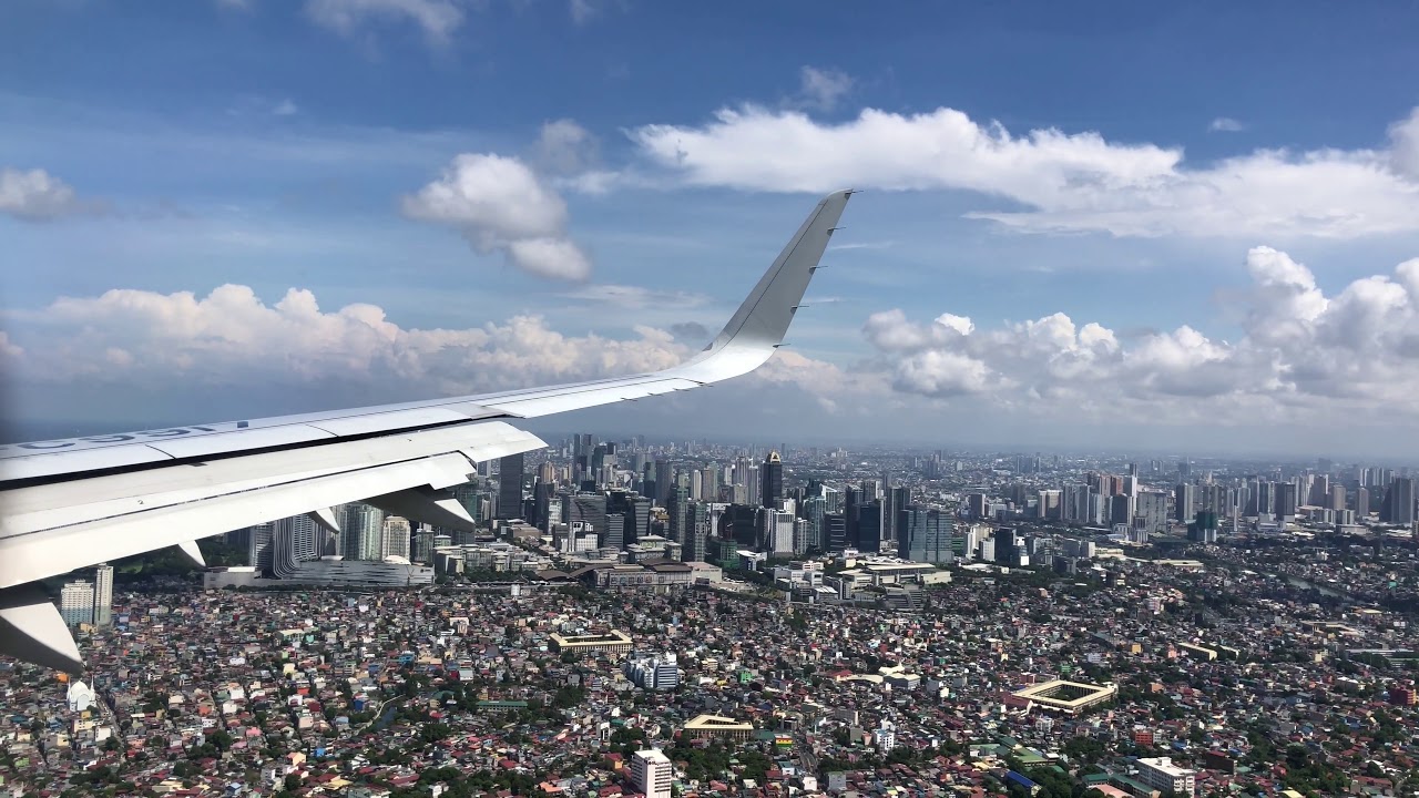 SPECTACULAR SKYLINE | Philippine Airlines 321 APPROACH & LANDING at ...