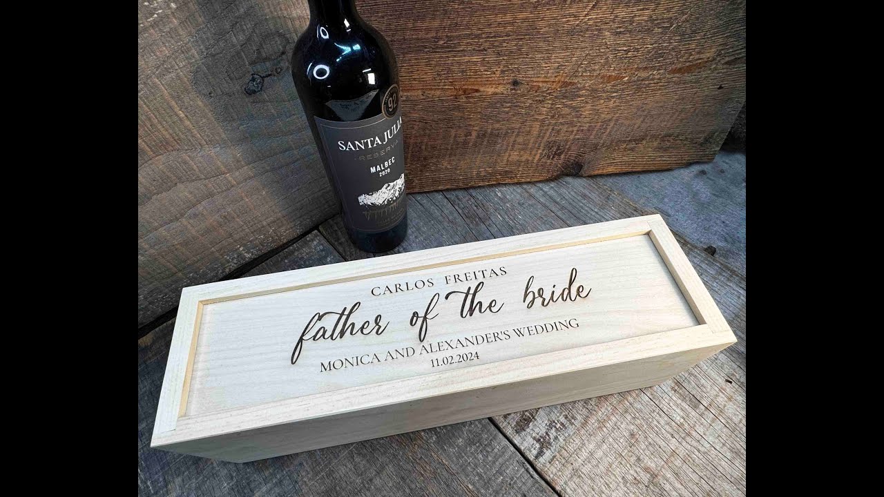 Custom Engraved Wooden Wine Box - YouTube