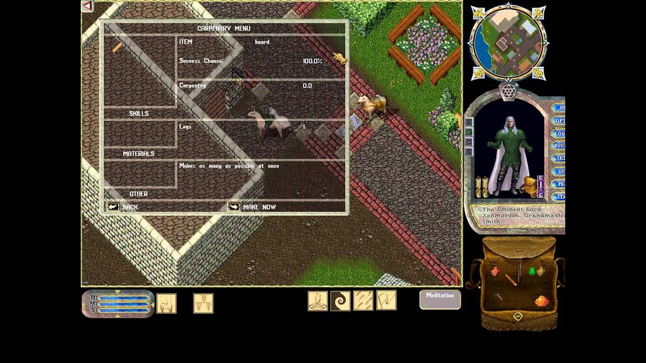 Ultima Online - 069 - Carpentry - Training Carpenter - YouTube