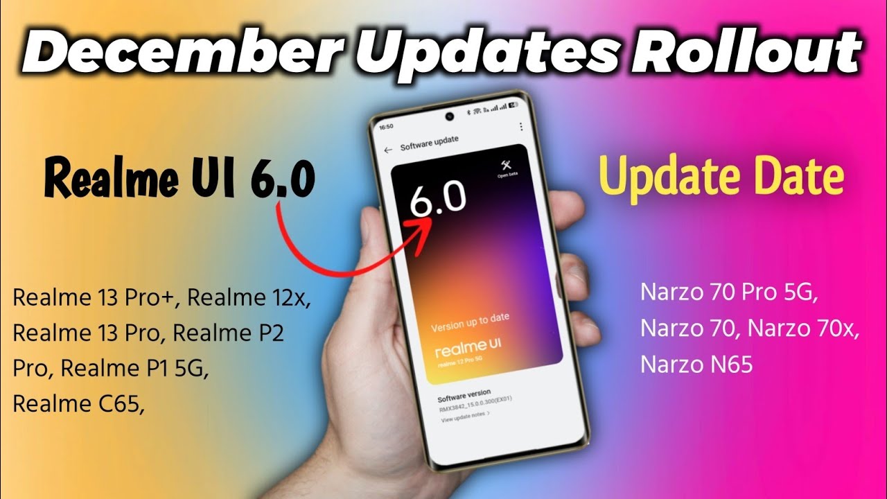 Realme UI 6.0 Update Schedule for December: Dates Revealed for Eligible ...