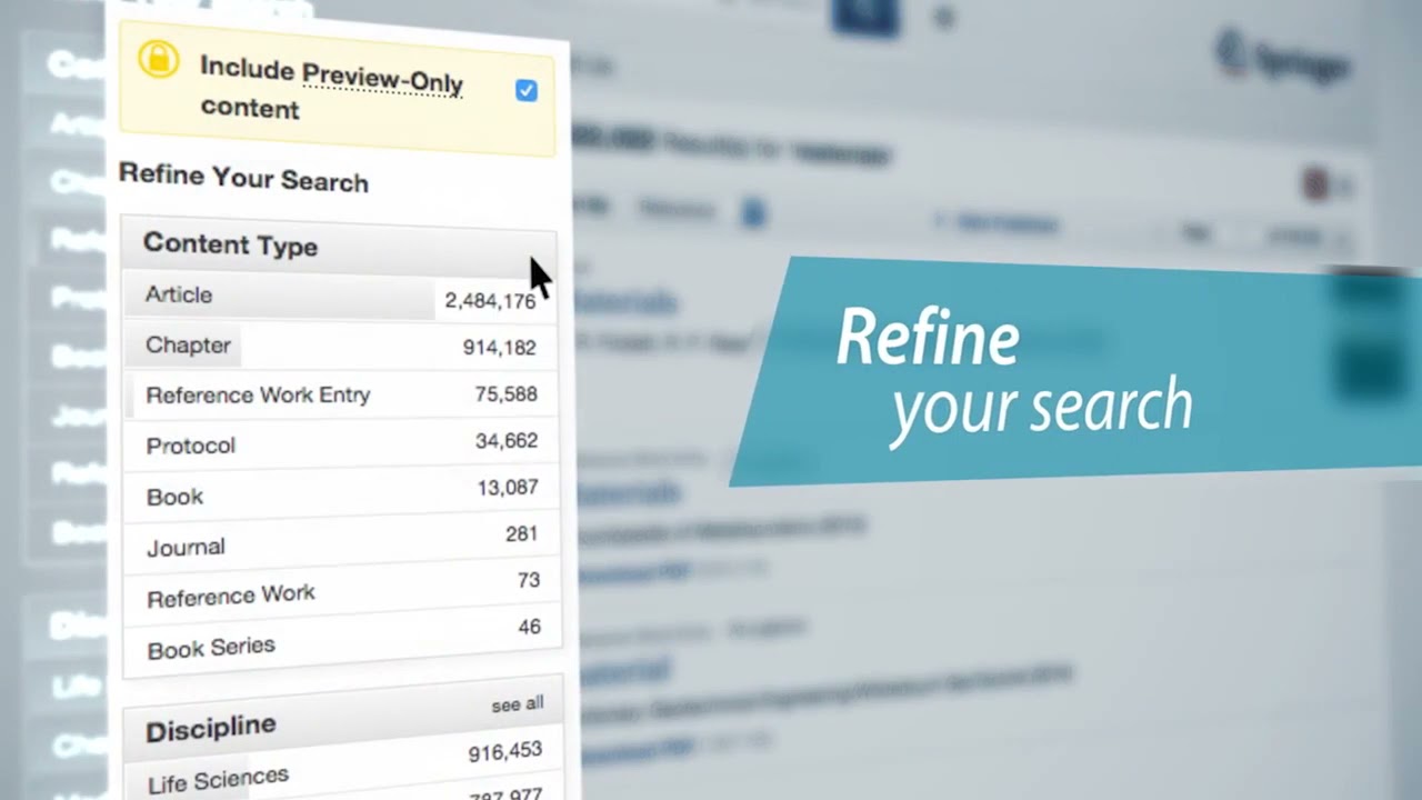 Searching & Browsing SpringerLink Tutorial - YouTube