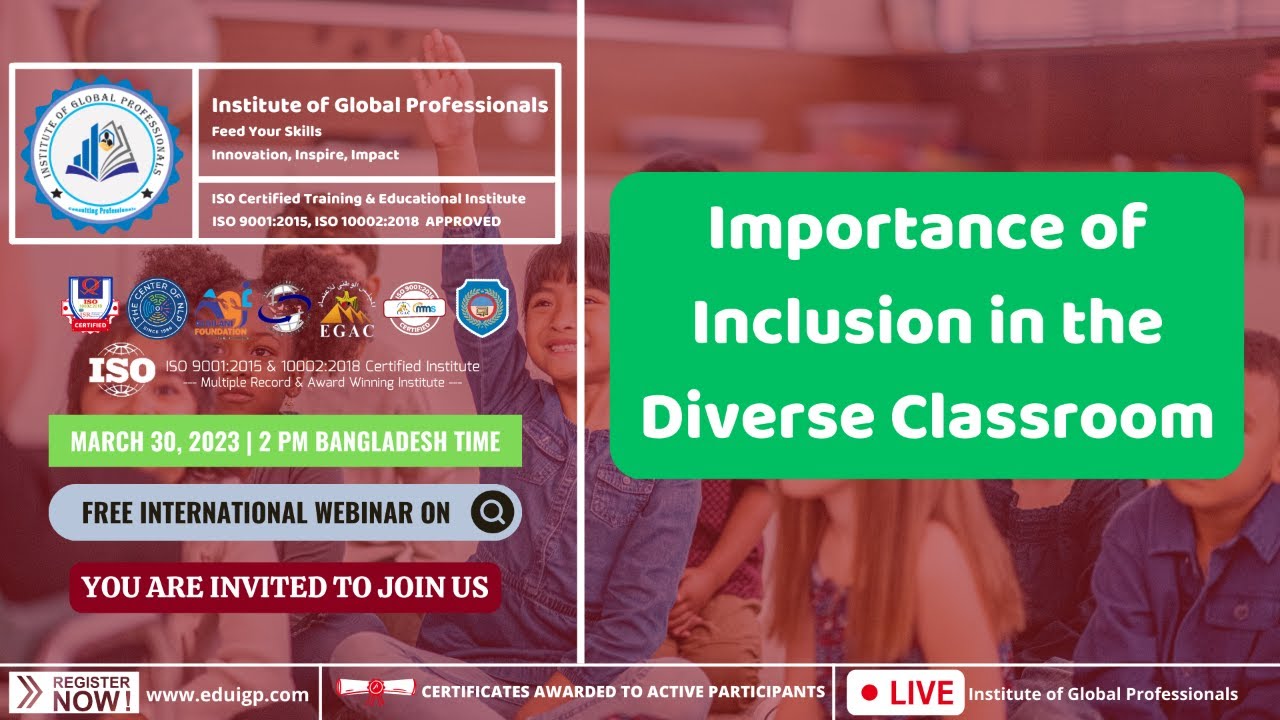 Importance of Inclusion in the Diverse Classroom - YouTube