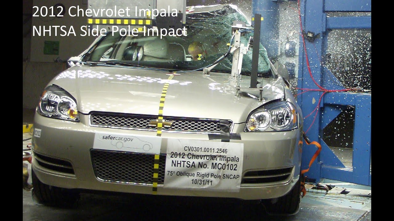 2009-2016 Chevrolet Impala / Impala Limited NHTSA Side Pole Crash Test ...