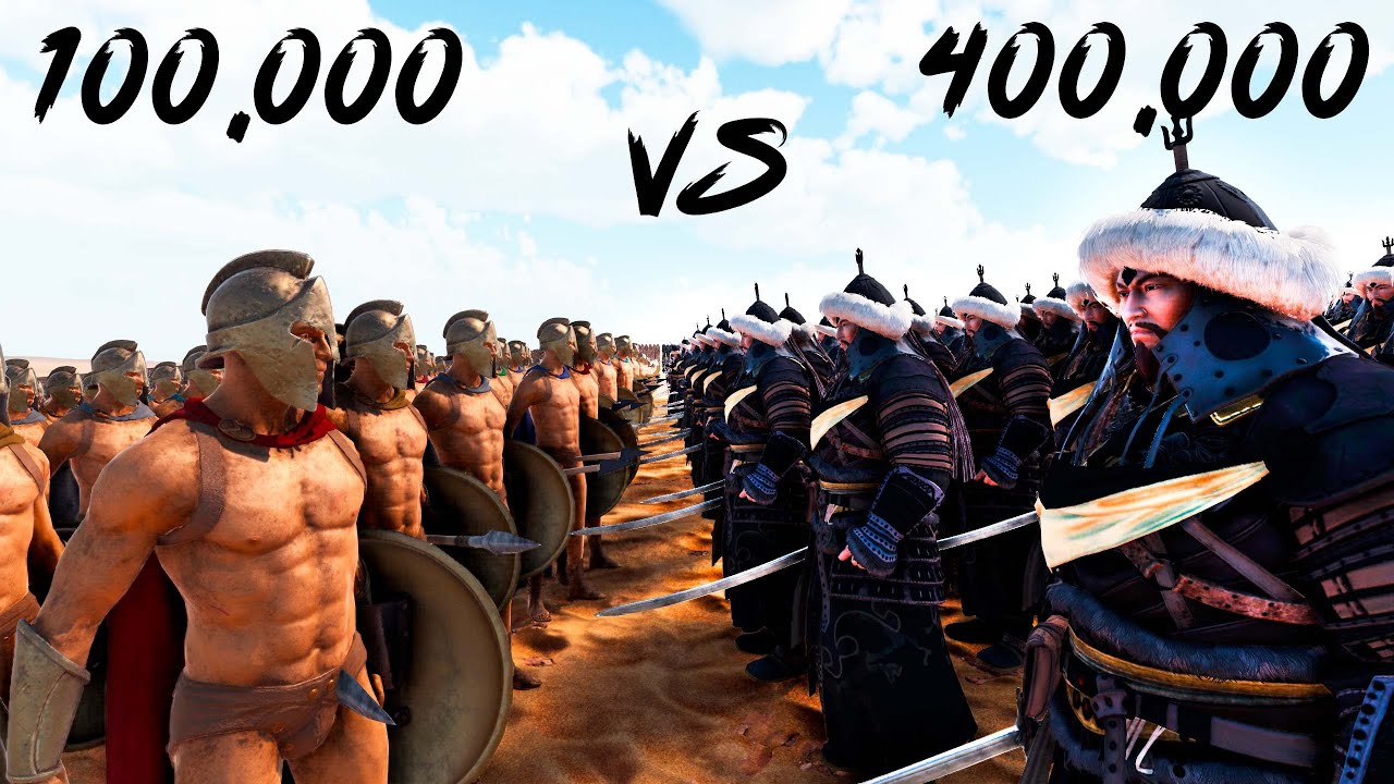 100,000 SPARTAN vs 400,000 MONGOL | Ultimate Epic Battle Simulator 2 - YouTube