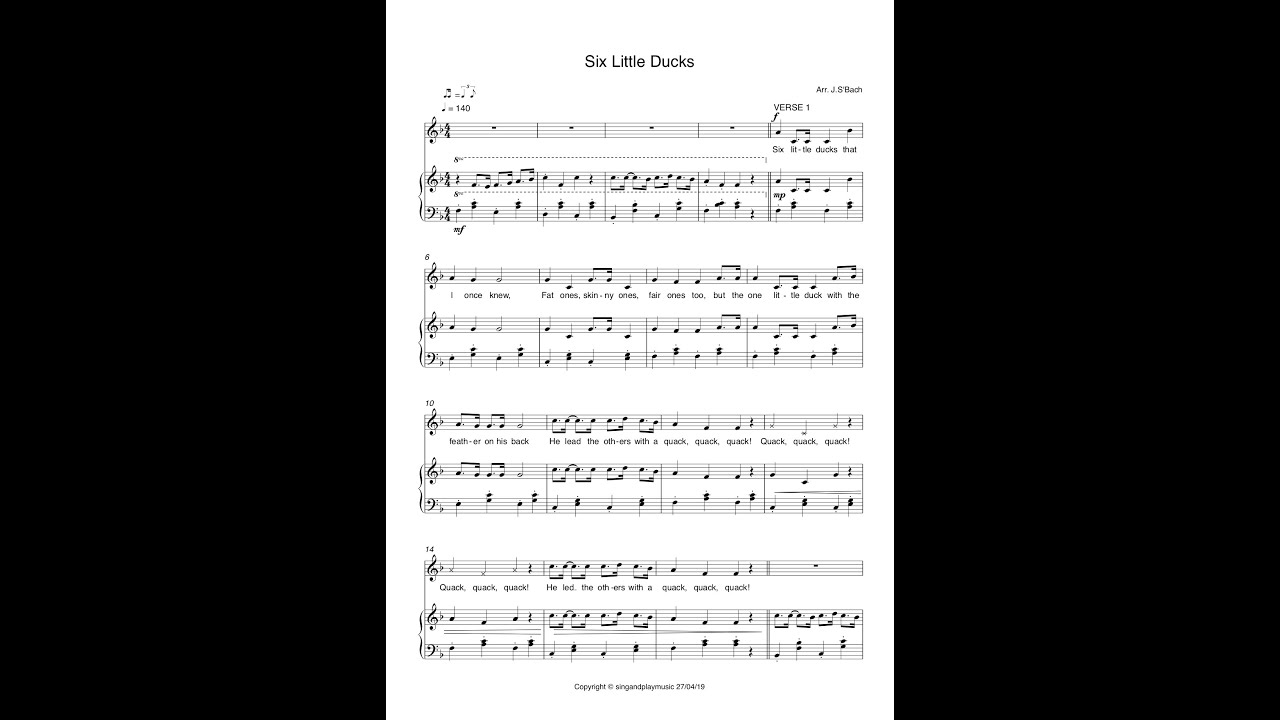 Six Little Ducks - Traditional arr. Jai Schelbach - YouTube