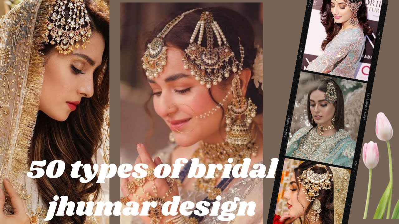 50 types of Bridal jhumar designs||latest designs of jhumar||Gold ...