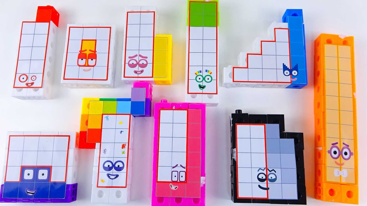 Let's Build Numberblocks Mathlink Cubes 11-20 with Custom Set | DIY ...
