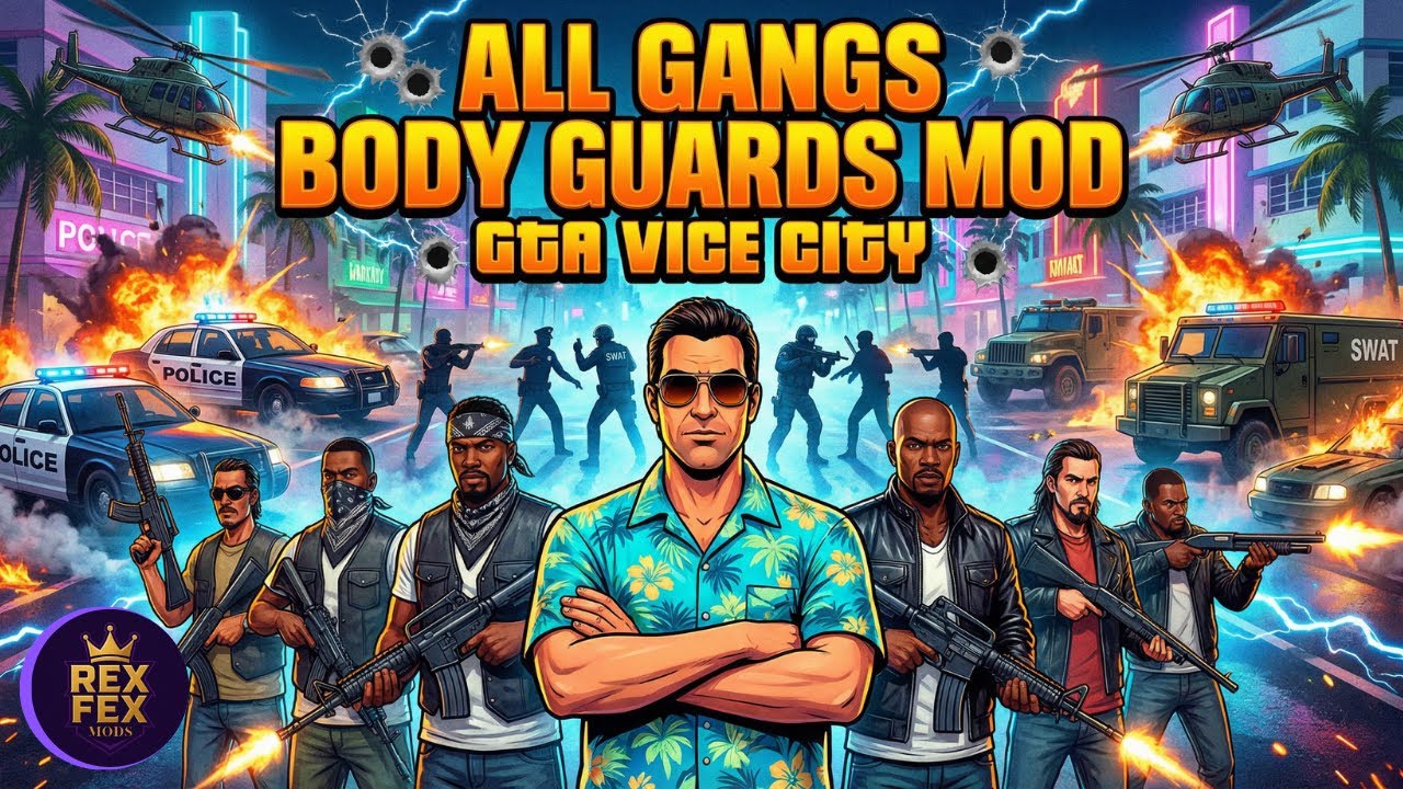 How To Get All Different Gangs Body Guards Mod In GTA Vice City New Mod ...