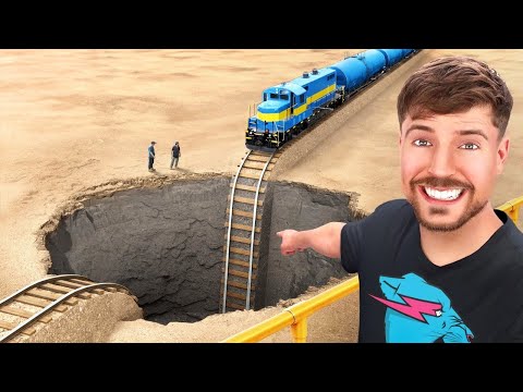 Tren vs Dev Bir Çukur ( MrBeast Türkçe Dublaj )