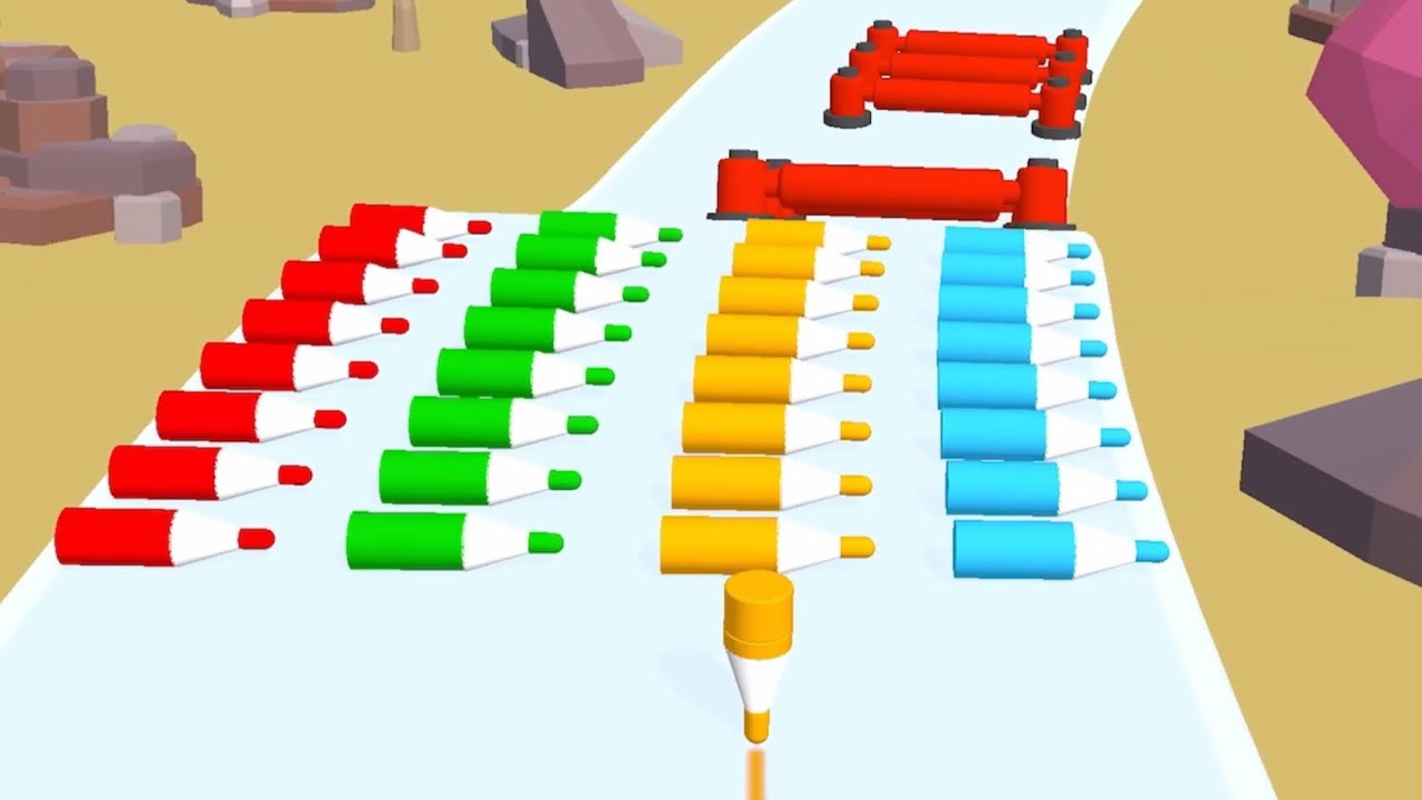 Crayon Rush 3D - All Levels Gameplay (Level 36-40) - YouTube