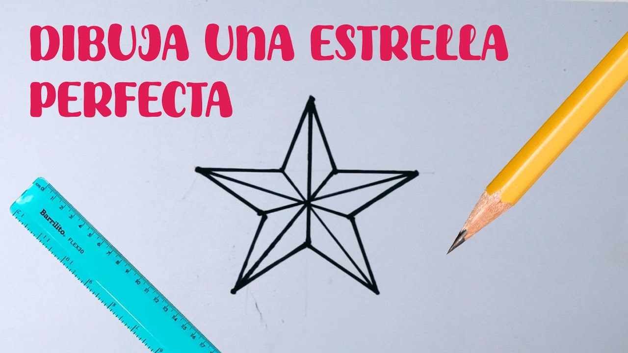 Como dibujar una estrella perfecta | How to draw a perfect star - YouTube