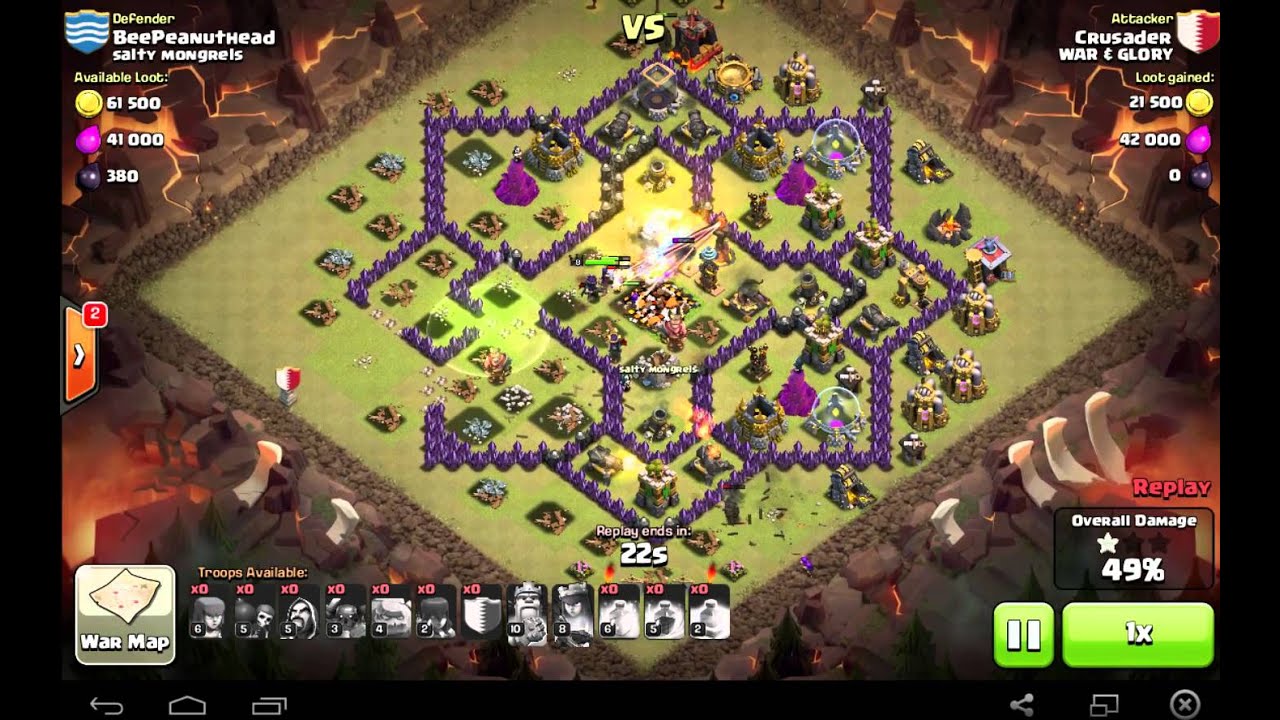 Crusader Gowipe th9 v th10 022315 - YouTube