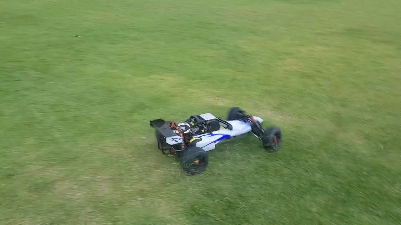 stock rovan 26cc baja - YouTube