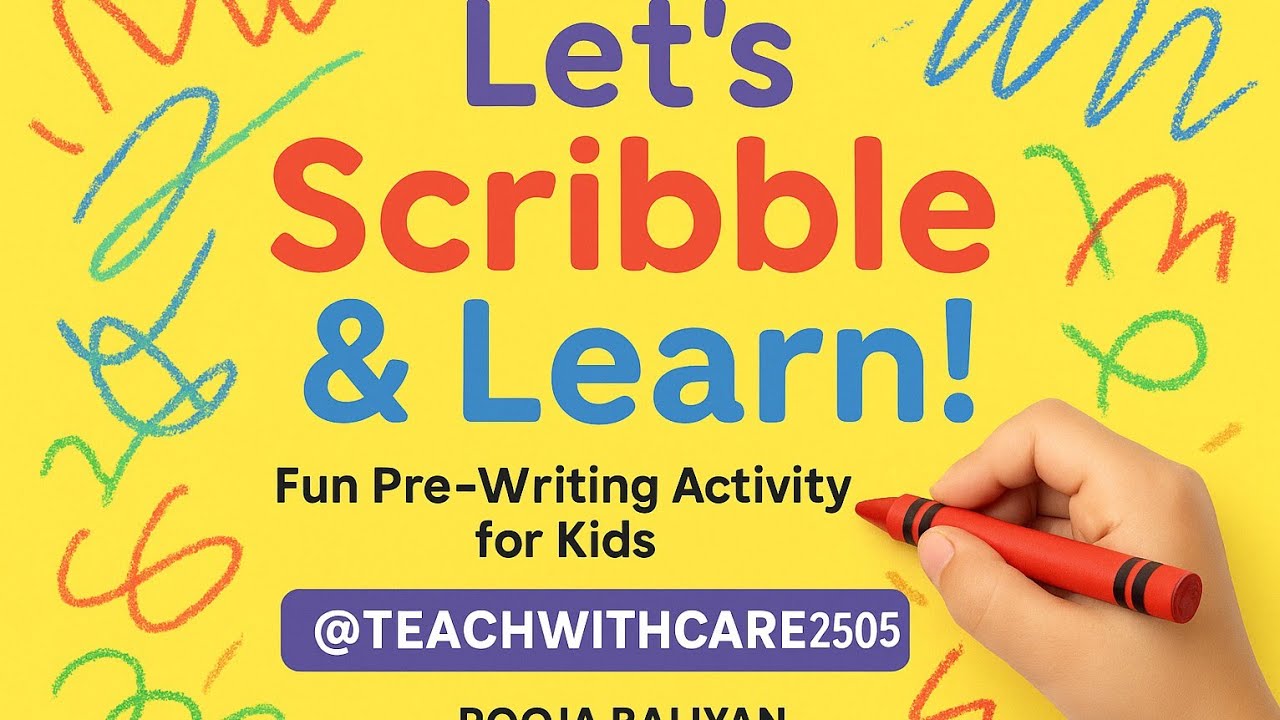 Let's scribble - pre writing fun activity for kids - YouTube