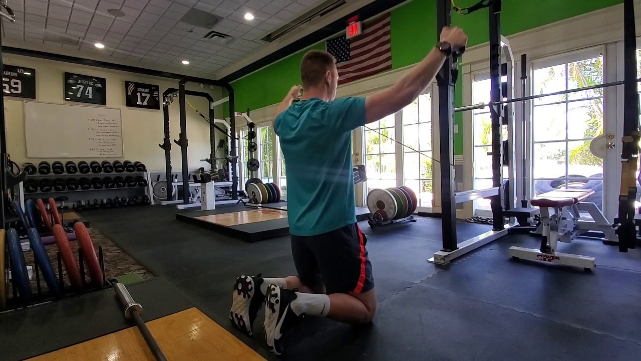 Banded Y Raises - Kneeling - YouTube