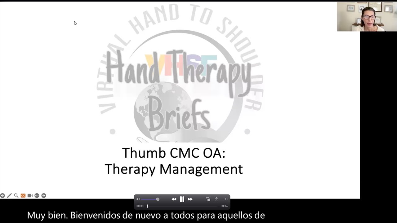 VHSF Hand Therapy Briefs: Therapy Management of Thumb CMC OA - YouTube