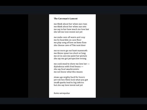 The Caveman’s Lament by Brian Bilston. - YouTube