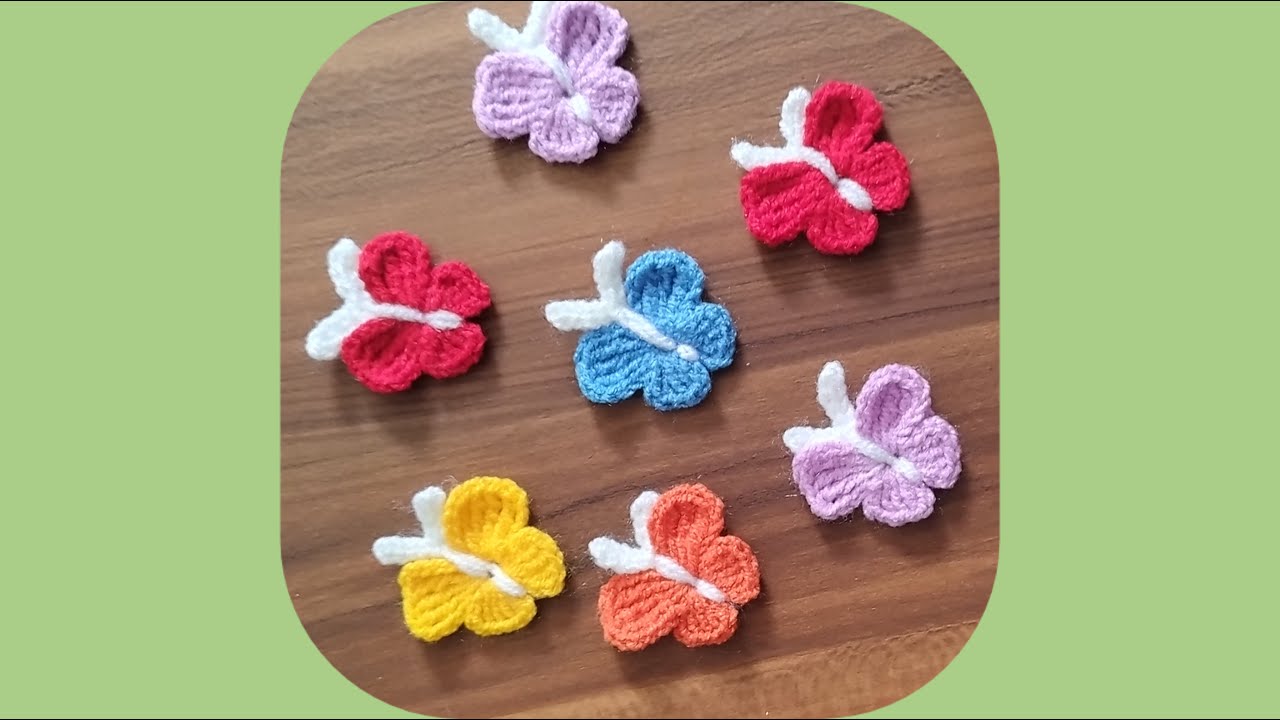 how to make cute butterfly crochet. very easy and beautiful butterfly ...