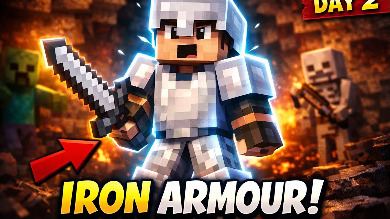 Minecraft Survival EP 2 | Lava Death Ke Baad Iron Armour 💀 ️🛡️ - YouTube