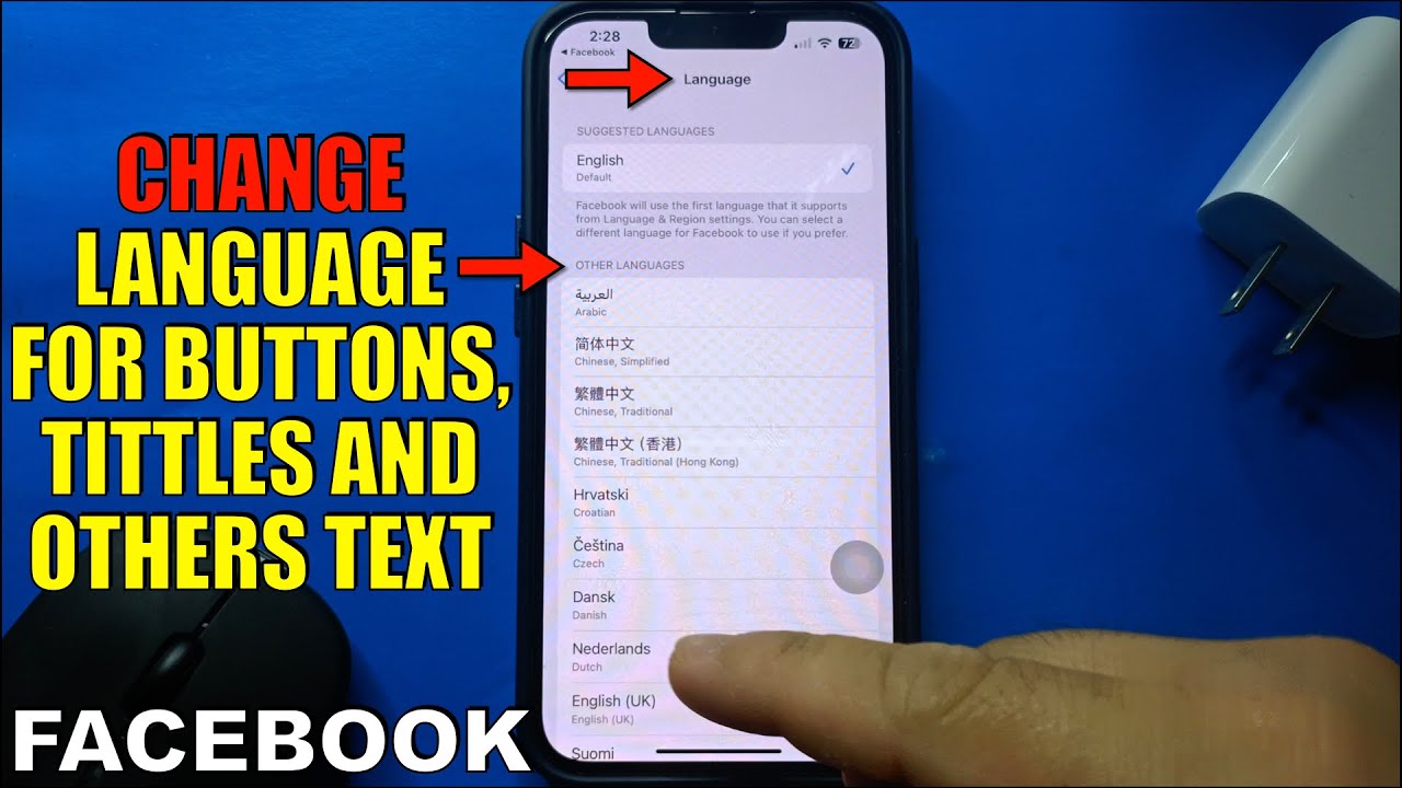 How to change language for buttons, tittles and others text from ...