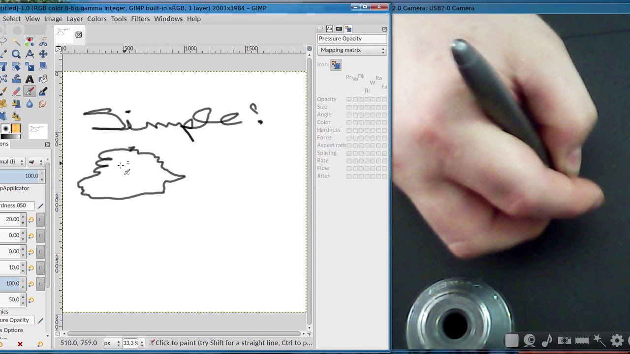 Trying the VisTablet VT12S graphics tablet in Debian Linux - YouTube