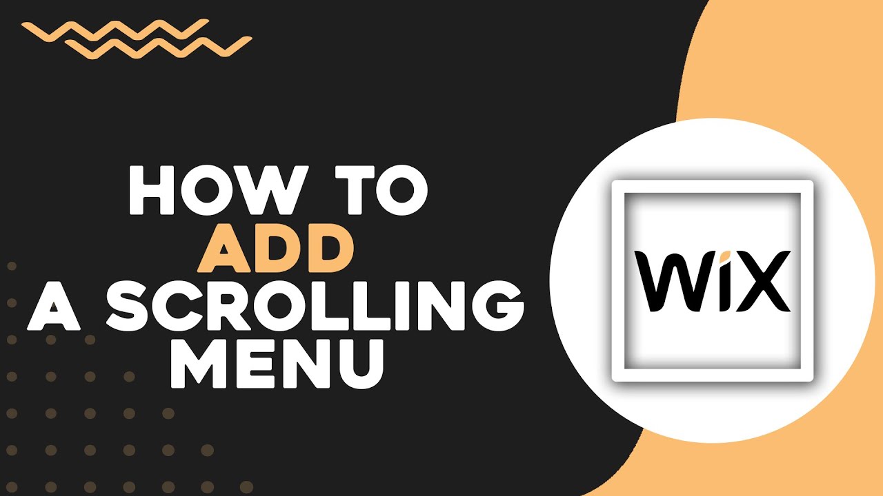 How To Add a Scrolling Menu to Wix Website (Easiest Way) - YouTube