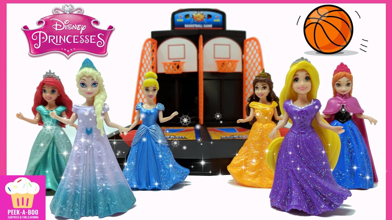 Disney princess basketball tournament | Elsa Rapunzel Belle for kids ...