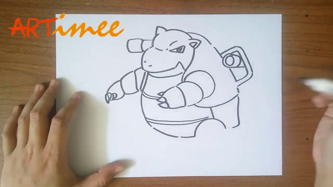 How to Draw Blastoise - YouTube
