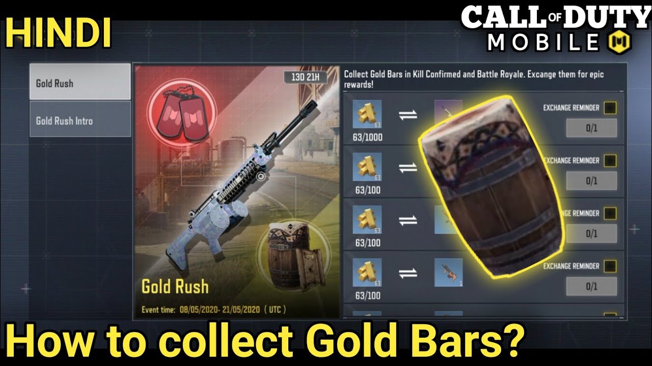 COD MOBILE : GOLD RUSH EVENT | How to collect Gold Bars in COD Mobile ...