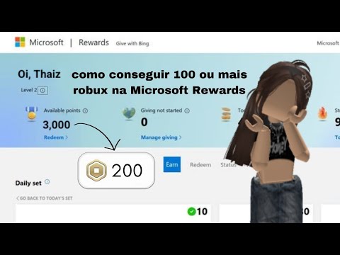 COMO CONSEGUIR 100 OU MAIS ROBUX GRÁTIS NA MICROSOFT REWARDS, E COMO ...