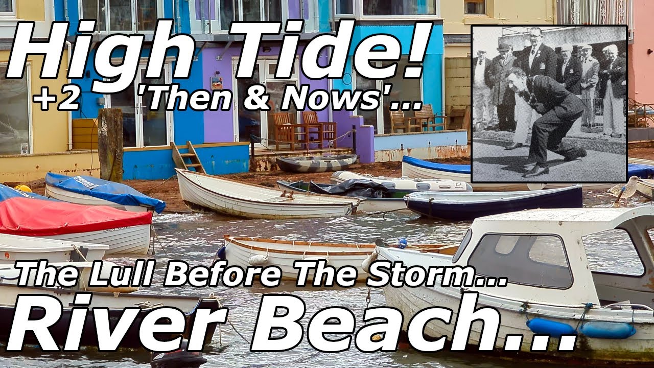 Very High Tide At The River Beach - Teignmouth - 05/08/23 - YouTube