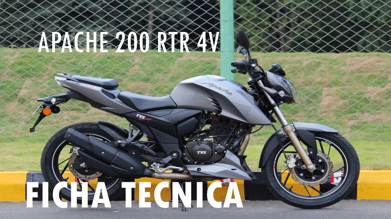 TVS APACHE 200 FICHA TÉCNICA (CARACTERÍSTICAS) - YouTube