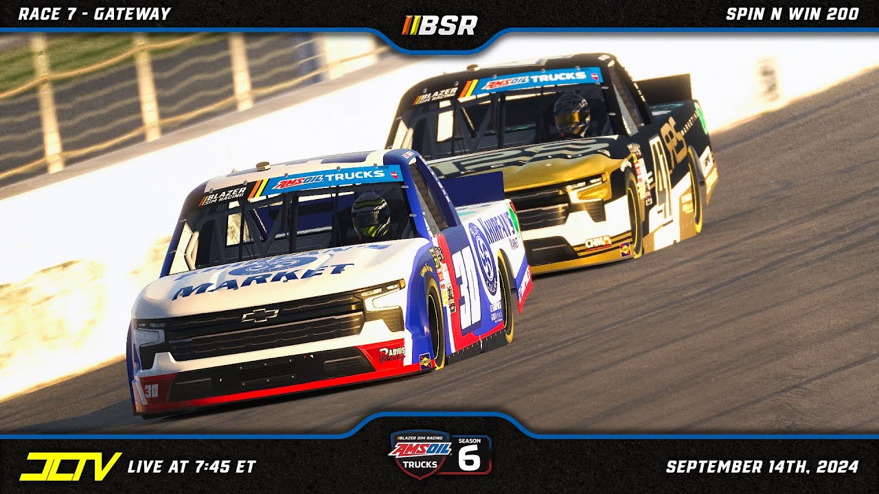 iRacing // BSR AMSOIL Truck Series Spin n Win 200 at Gateway - YouTube