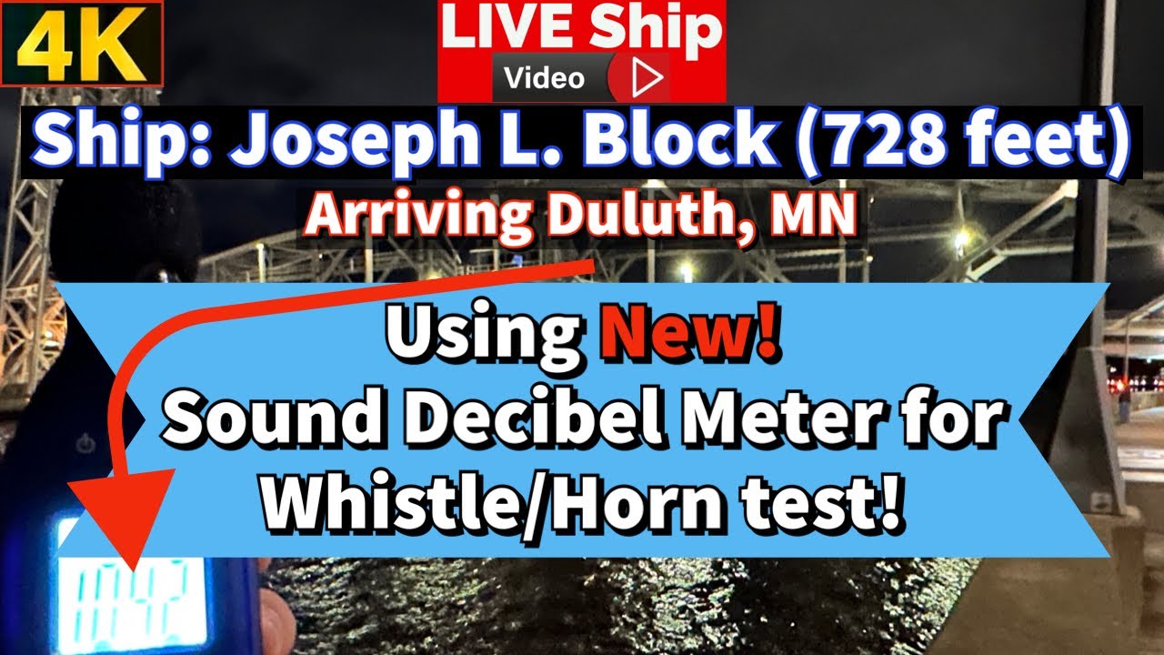 ⚓️Great Lakes Ship whislte/horn Sound Decibel test in Duluth, MN - YouTube
