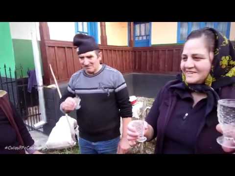 La tăiatul porcului - acasă la lelea SÎIUCA FETTI din satul SUPLAI, jud. BN (material de COLECȚIE)
