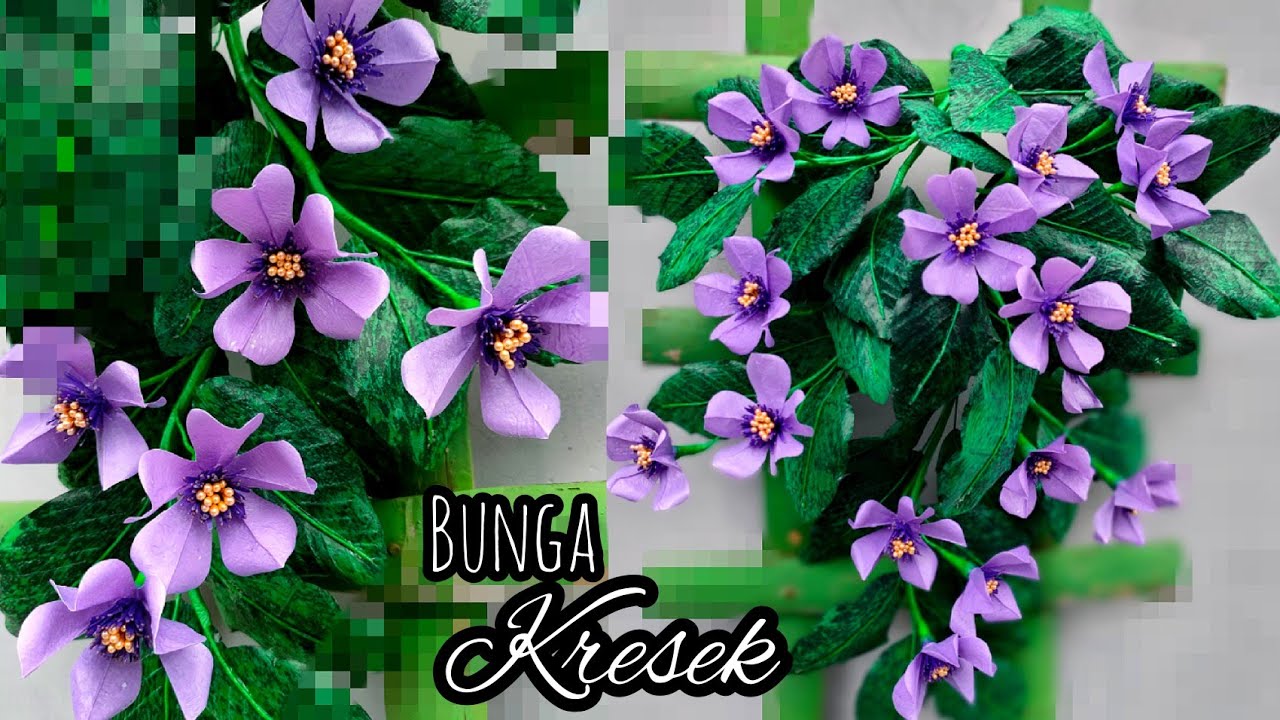 Bunga dinding terbaru dari plastik kresek || Bunga rambat kresek ...