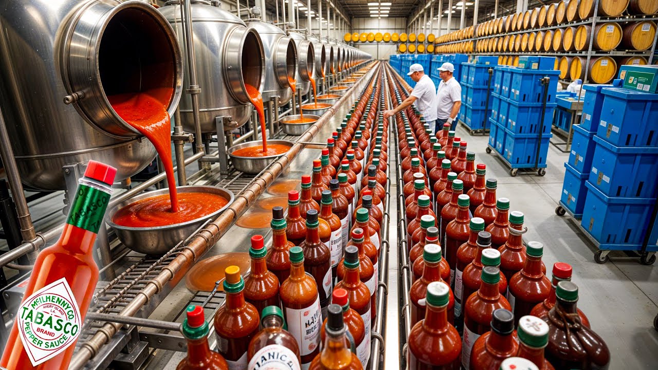 How Tabasco Sauce Is Made In Factory | Tabasco Sauce Factory Process ...