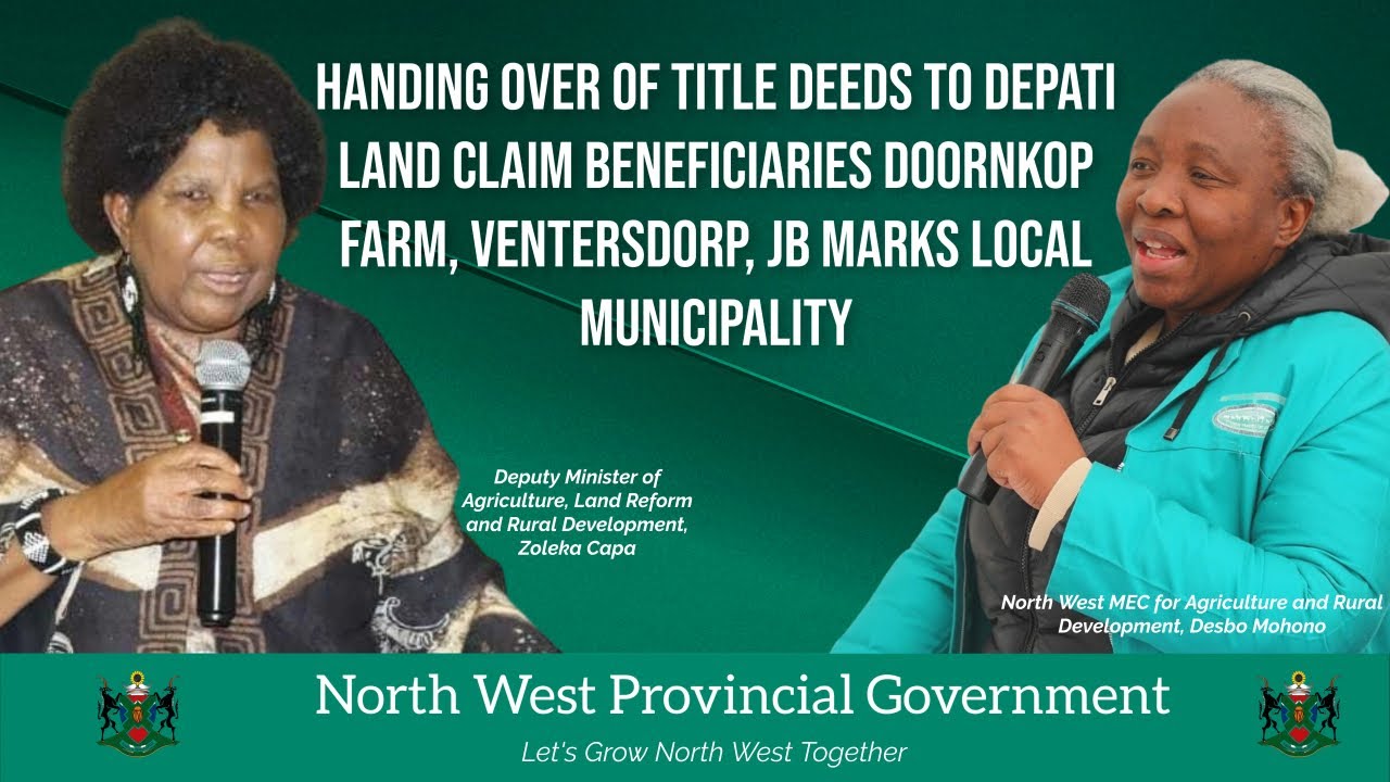 Handing over of title deeds to Dipati Community land claim ...