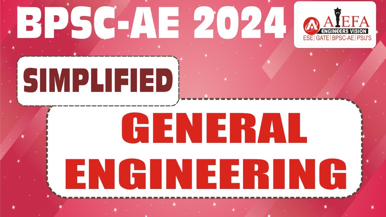 Simplified General Engineering syllabus II BPSC AE 2024 II AIEFA - YouTube
