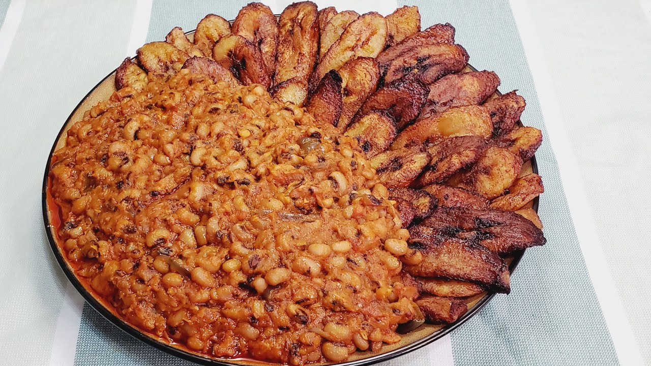 This Is A Recipe You Want To Try | Beans Stew With Fried Plantains ...