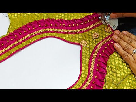 Very stylish blouse back neck design || blouse || cutting and stitching ...