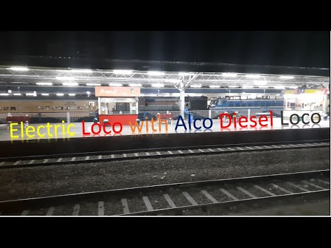 Electric Loco With Alco Diesel Loco in Hisar Passenger | Alwar Junction ...