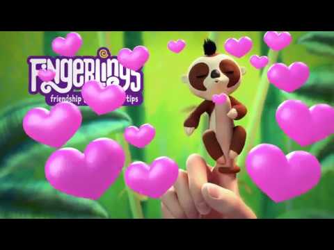 Fingerlings Baby Sloth - Kingsley (Brown) - Interactive Baby Pet - YouTube