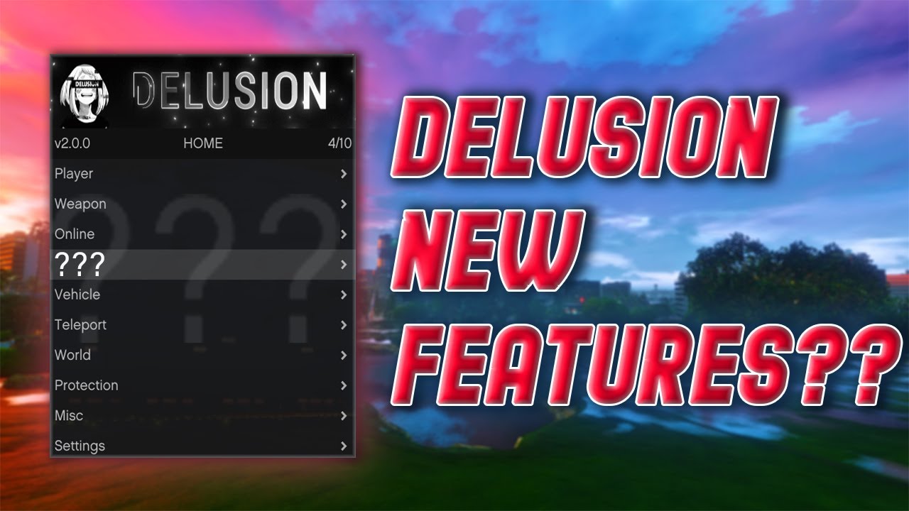 DELUSION MOD MENU V2.0 GTAV ONLINE FULL SHOWCASE (UNLIMITED MONEY+ ...